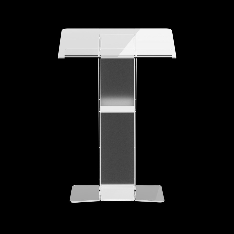 Acrylic Clear Podium Plexi-glass Pulpit School Conference Church Curve ...