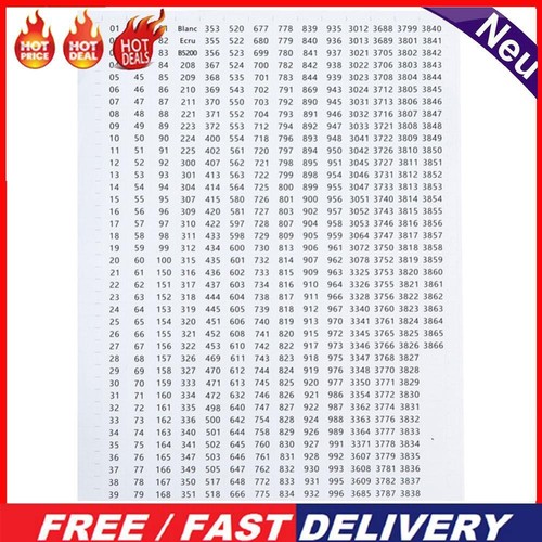 3Pcs DMC Color Number Stickers 26 Letters 0-100 Round for Adults Kids ...