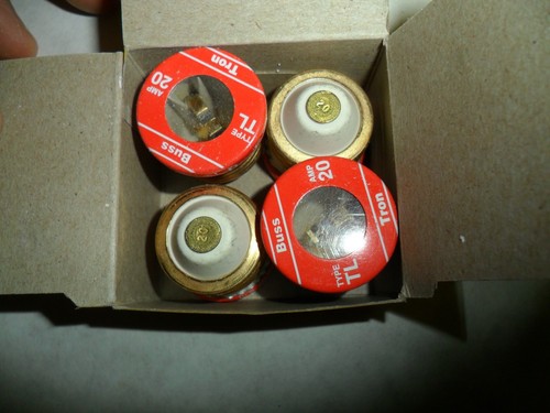 Box of 4 New Buss TL 20 Tron Edison base Time Delay Fuses 20A fuse | eBay