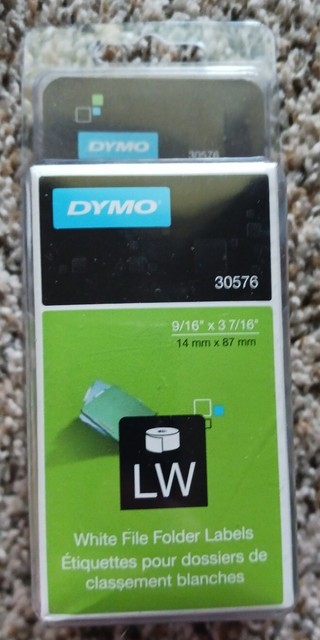 5 Rolls Dymo File Folder Labels LW White 130 Thermal Transfer Printing ...