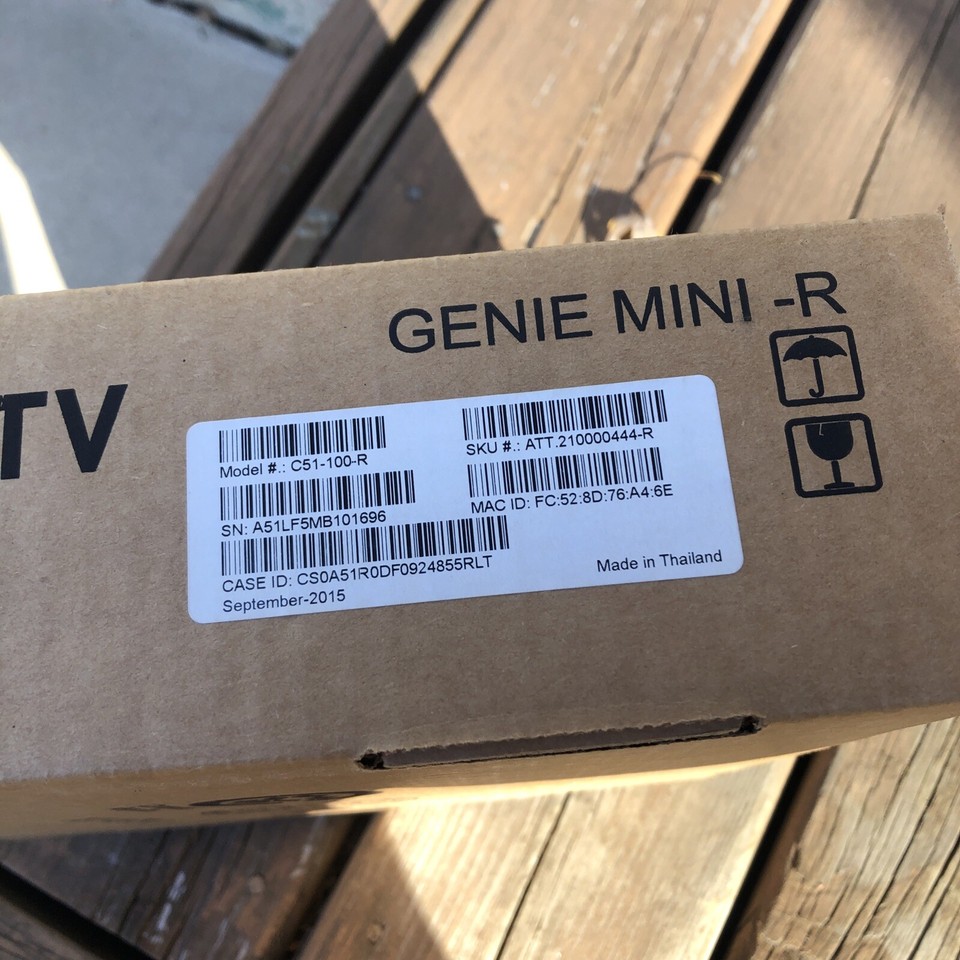 Direct TV C51-100 Genie Mini-R Receiver w/ Remote, AC Adapter, Box New ...