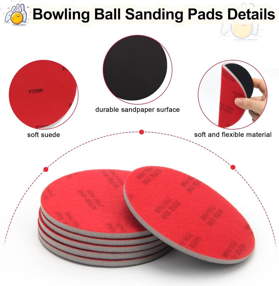 6+1 Pack Bowling Ball Sanding Pads with Towels, | eBay