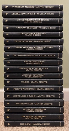 AGATHA CHRISTIE COLLECTION Lot Set of 19 Books Bantam Leatherette | eBay