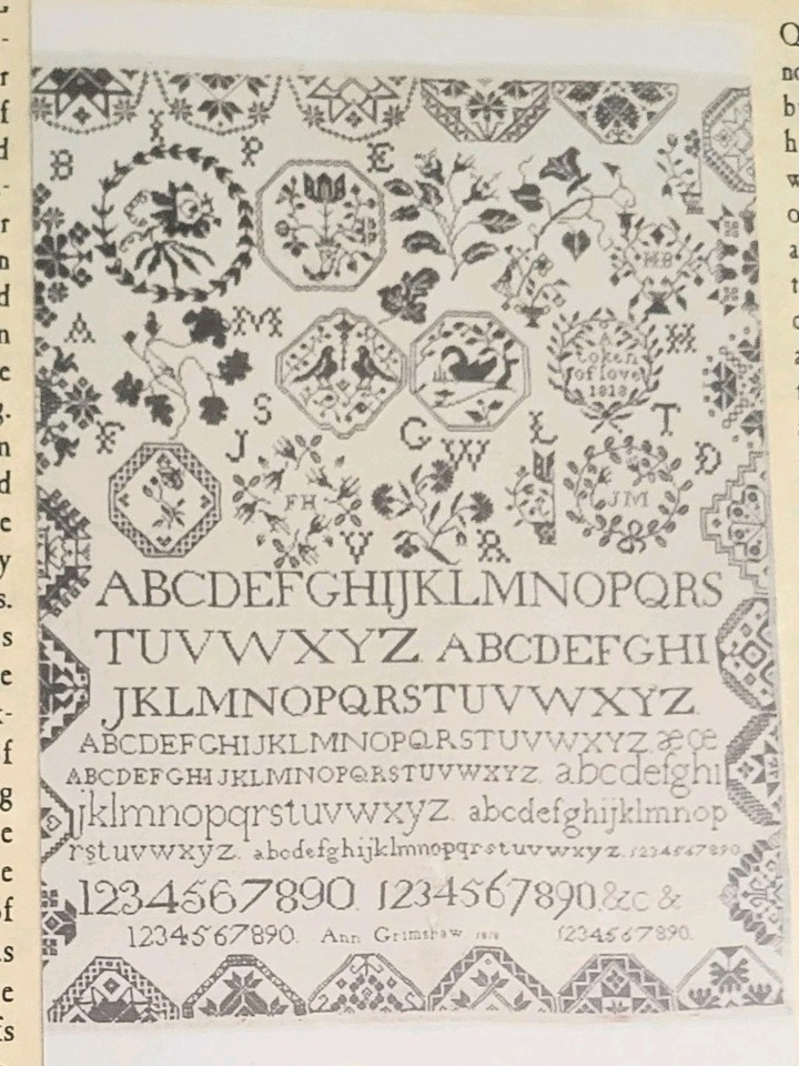 THE SCARLET LETTER ANN GRIMSHAW 1818 SAMPLER CROSS STITCH CHART- NEW | eBay