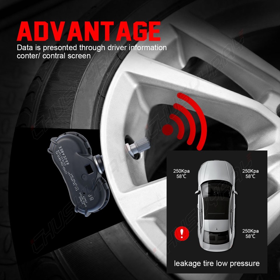 4pcs 42753-SNA-A83 TPMS Tire Pressure Sensors For Honda CR-Z Civic ...
