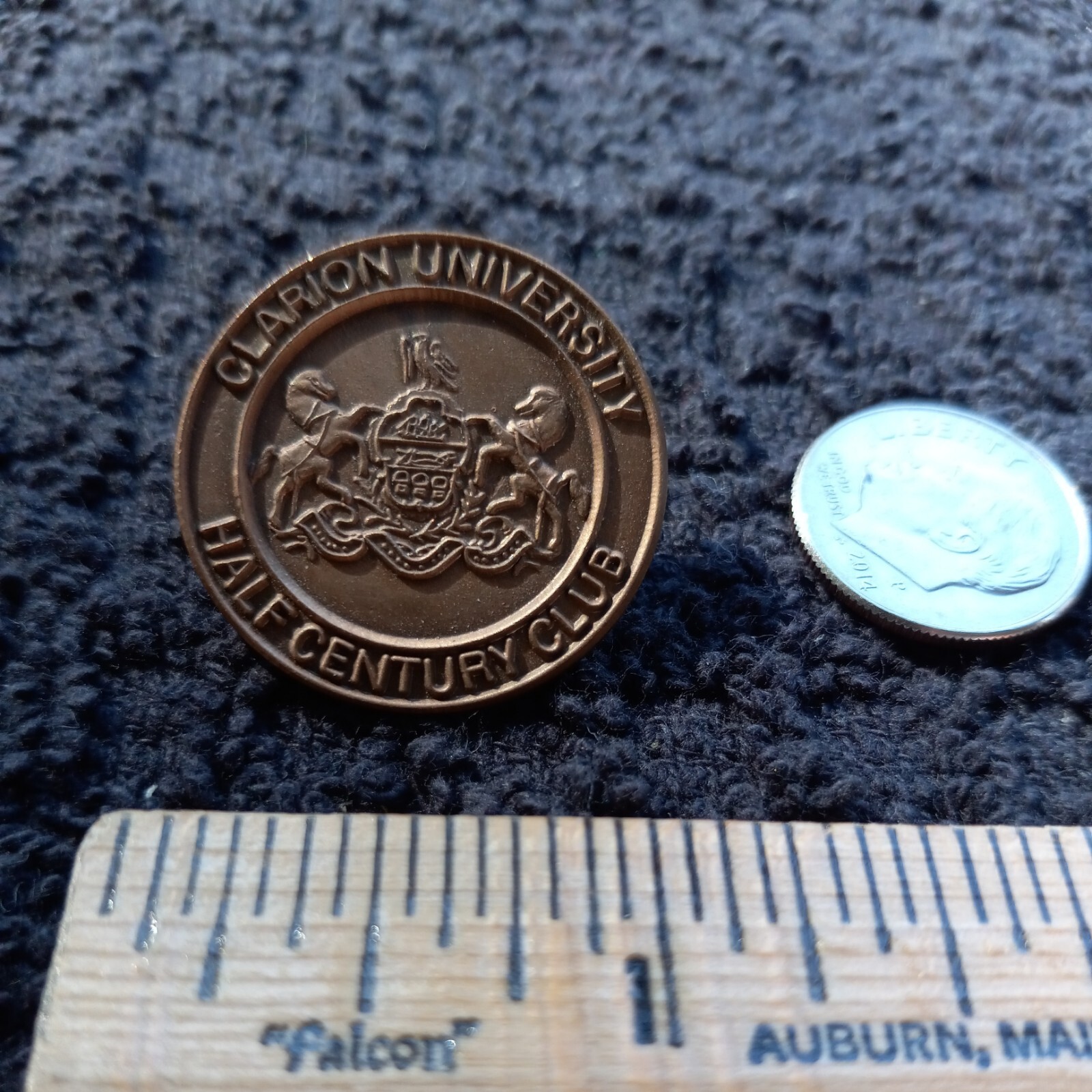 CLARION UNIVERSITY HALF CENTURY CLUB BRONZE TONE TIE TACK LAPEL TACK | eBay