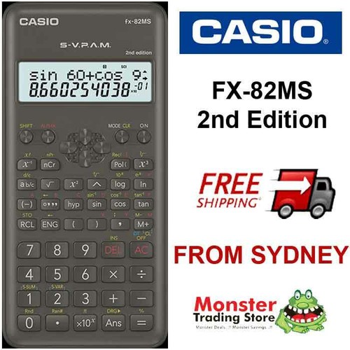 CASIO SCIENTIFIC CALCULATOR FX82 FX-82MS-2-W FX-82 2ND EDITION WTY ...