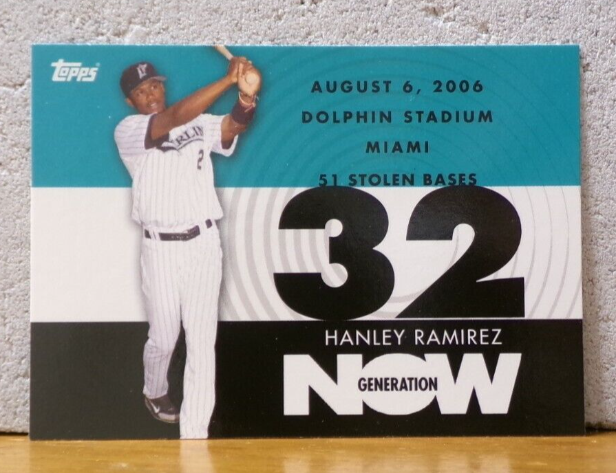 COOL BASEBALL CARD TOPPS NOW GENERATION HANLEY RAMIREZ MIAMI FLORIDA ...