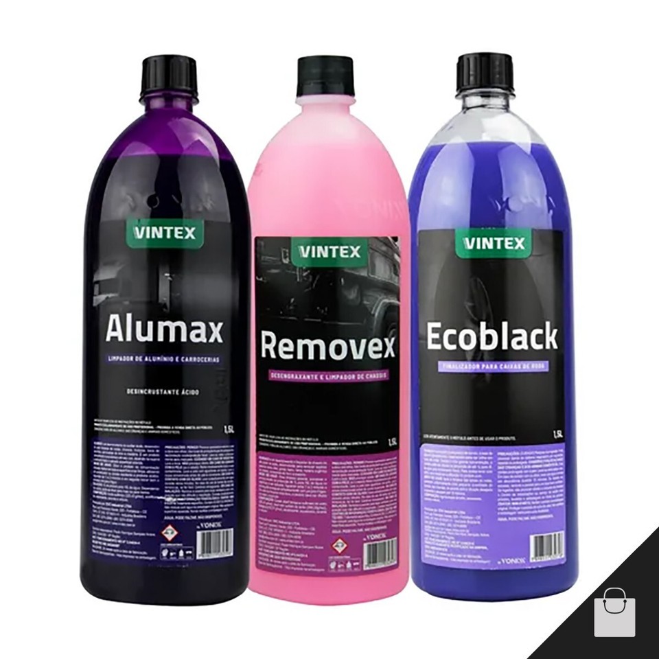 Vintex Removex Alumax Ecoblack Automotive Cleaner Car Maintenance Kit ...