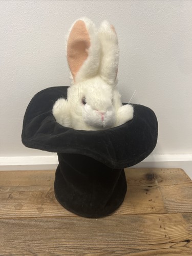 Folkmanis Puppets White Rabbit in Hat Magician's Top Hat 13'' Hand ...