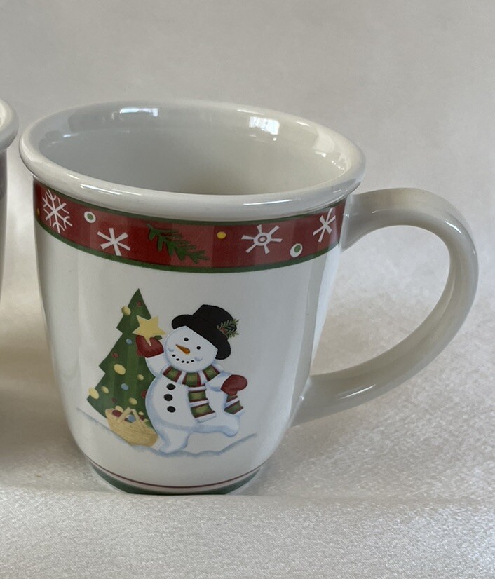 Longaberger Pottery Holiday Mug Bluster the Snowman 4.5”T 4”W Drinkware ...