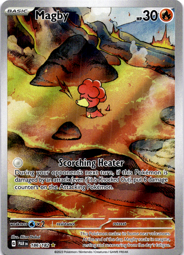 Pokemon Magby 186/182 Holo Rare SV04: Paradox Rift NM | eBay