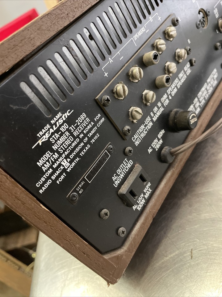 Vintage Realistic STA-100 AM/FM Stereo Receiver Model 31-2089 | eBay