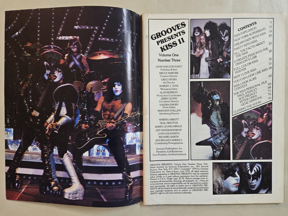 KISS GROOVES Magazine 1978 Volume #2 (Poster Included) | eBay
