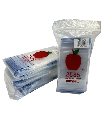 4 X Apple Bags Baggies 2535 Ziplock 100 Brand Mini Reusable. FREE ...
