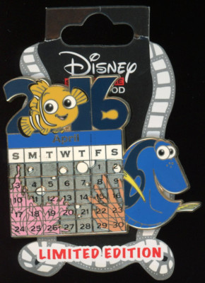 DSF DSSH 2016 Pixar Finding Nemo April Calendar Dory LE 300 Disney Pin ...