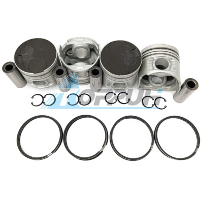 4 set Piston + Rings Kit STD for Mitsubishi 4M40 4M40T Finished Engine ...