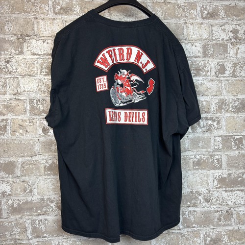 Weird NJ Shirt Mens 3XL Black Leeds Devils Ride With The Devil Graphic ...