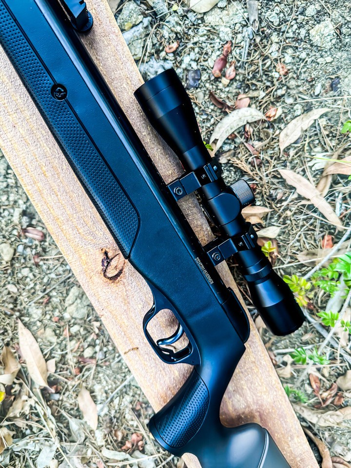 Air Rifle 4.5 / 5.5mm Caliber Hunting Pellet Gun .177 / .22 Safety 500/ ...