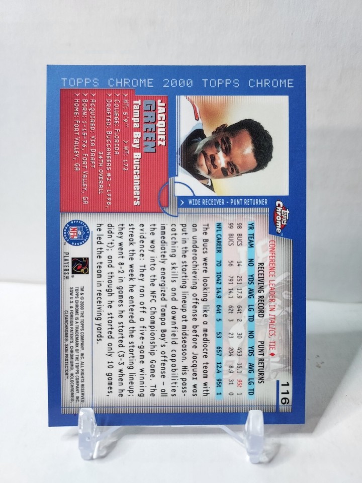 2000 Topps Chrome Football #116 Jacquez Green Tampa Bay Buccaneers | eBay