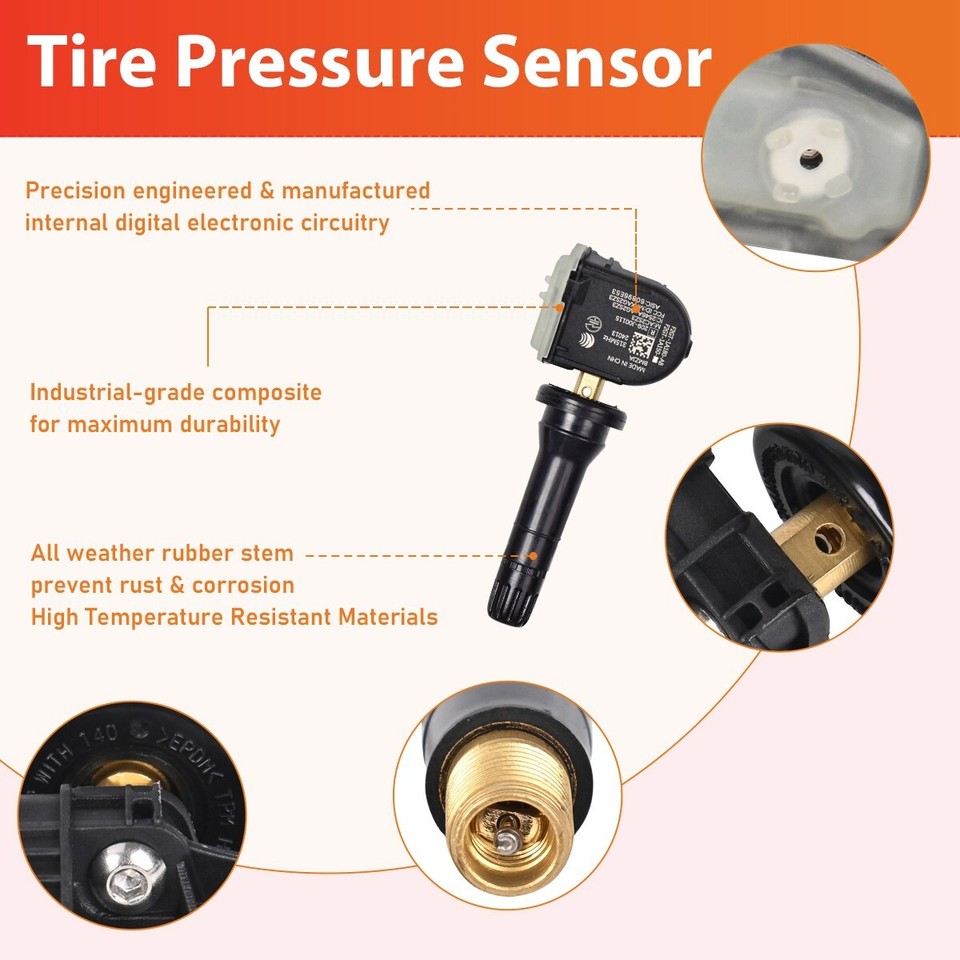 4x Programmed TPMS Tire Pressure Sensor F2GZ-1A189-A for Ford F150 Edge ...