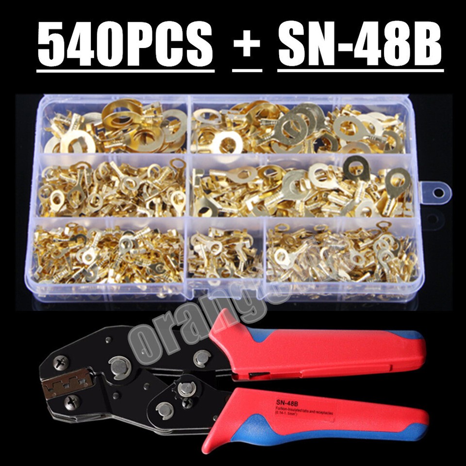 Assorted Crimp Copper Ring Spade Terminals Wire Connectors Electrical ...