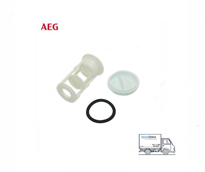 Genuine AEG ZANUSSI JOHN LEWIS washer Drain Pump Fluff Filter kit ...