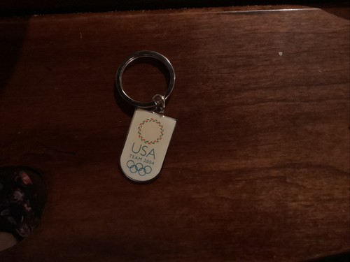 Team USA 2004 Olympics Logo Keychain - Rings Athens Greece Key Ring Fob ...