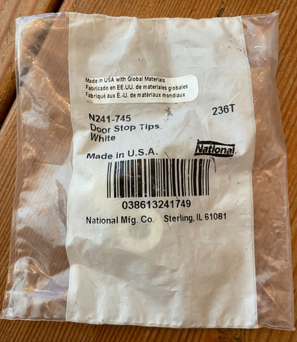 National Hardware N241-745 Door Stop Replacement Tips ~ White ~ 2 Pack ...