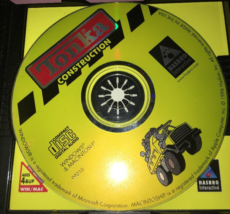 HASBRO TONKA CONSTRUCTION CD-ROM GAME FOR AGES 4+, WINDOWS 95/98, GUC ...