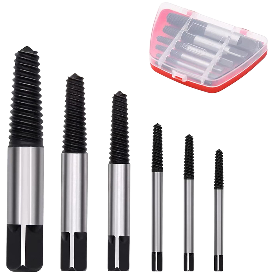 Screw Extractor Kit for Seized Rusted Screws with Left Hand Drill Bits ...