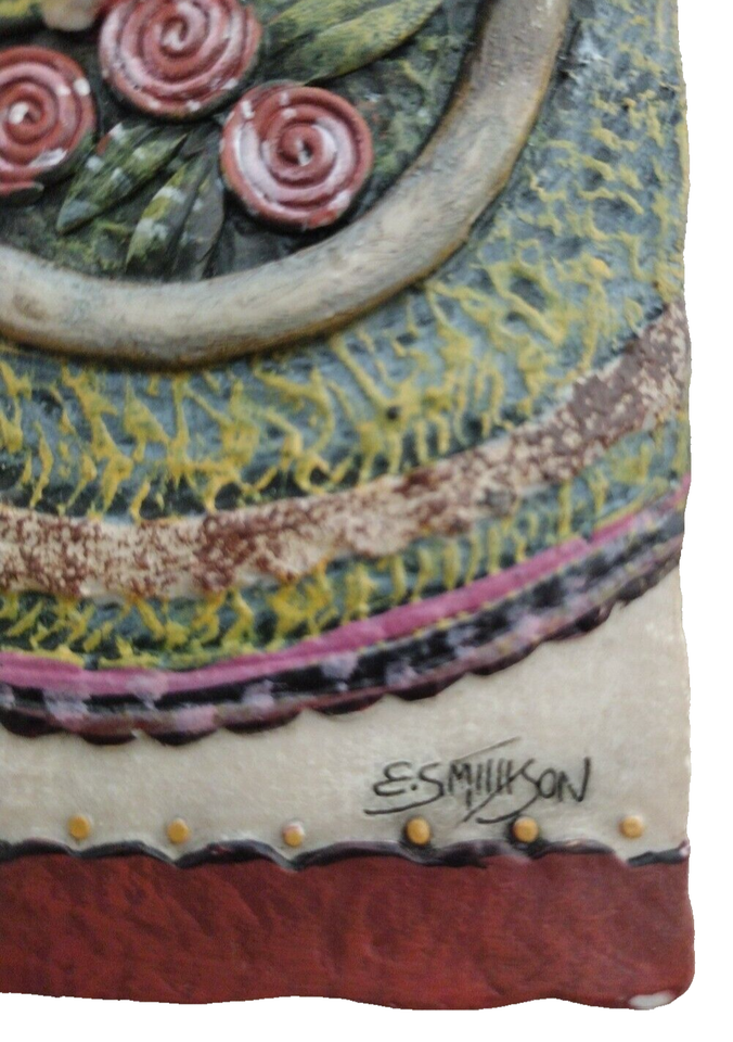 E.S. Millson Cat Sitting on Rug 3D Resin Wall Art Rustic Country 11 ...