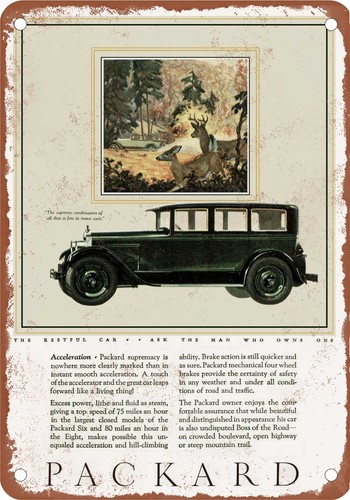 METAL SIGN - 1927 Packard Vintage Ad 01 - Old Retro Rusty Look | eBay
