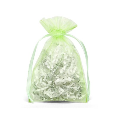 Celery Green Flat Organza Bags - 3in. x 4in. - 30 Pieces/Pkg ...