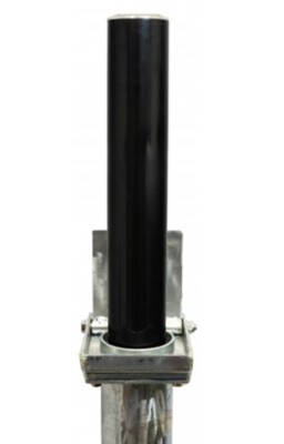 Telescopic Black Security Posts & Bollards with Integral Lock (slight ...