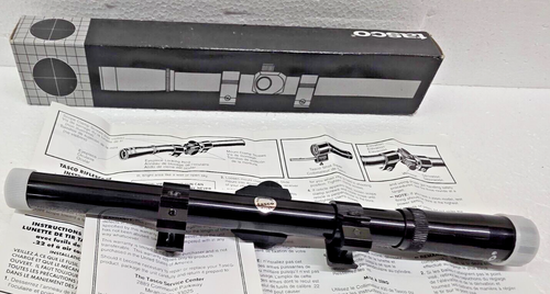 Tasco RF4X15 Rimfire Rifle Scope 15mm 4x15 mm Reticle New In Box | eBay