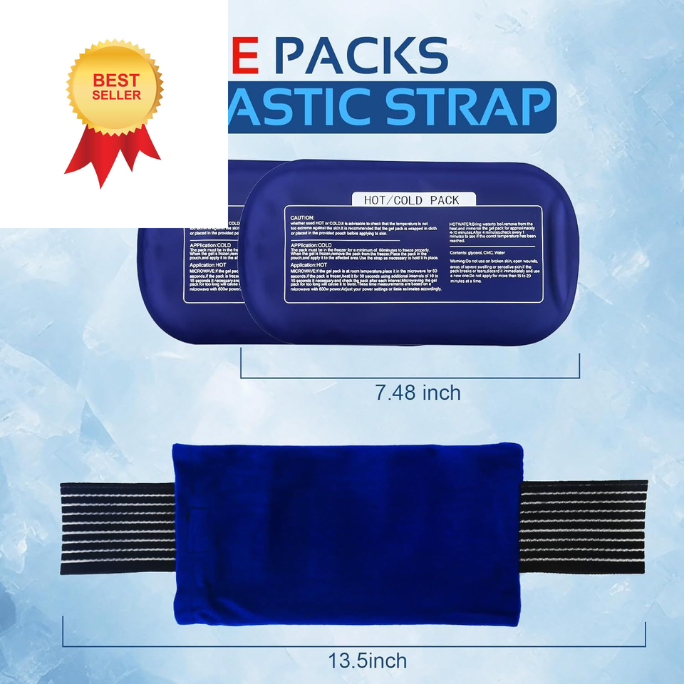 Ice Packs for Injuries Reusable (3-Piece Set) – Hot and 3 Piece Set ...
