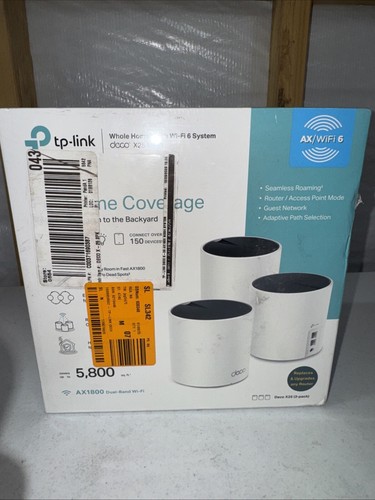 TP-Link Deco AX1800 Dual-Band Whole Home Mesh AX/Wi-Fi 6 (3-Pack ...