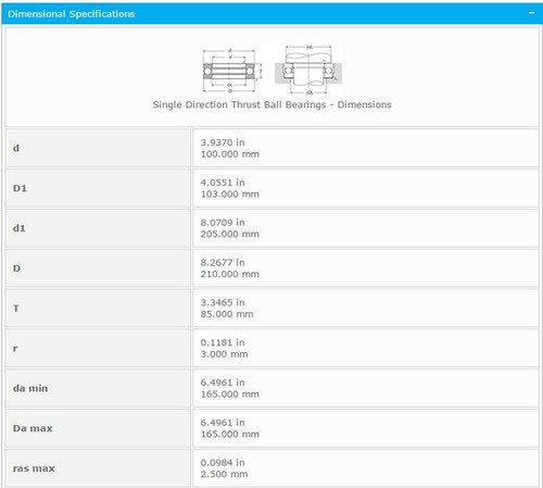 1PC NTN 51420 Thrust Ball Bearing 100x103x205mm | eBay