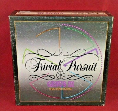 Trivial Pursuit Genus III 3 Edition General Knowledge Board Game Genius ...