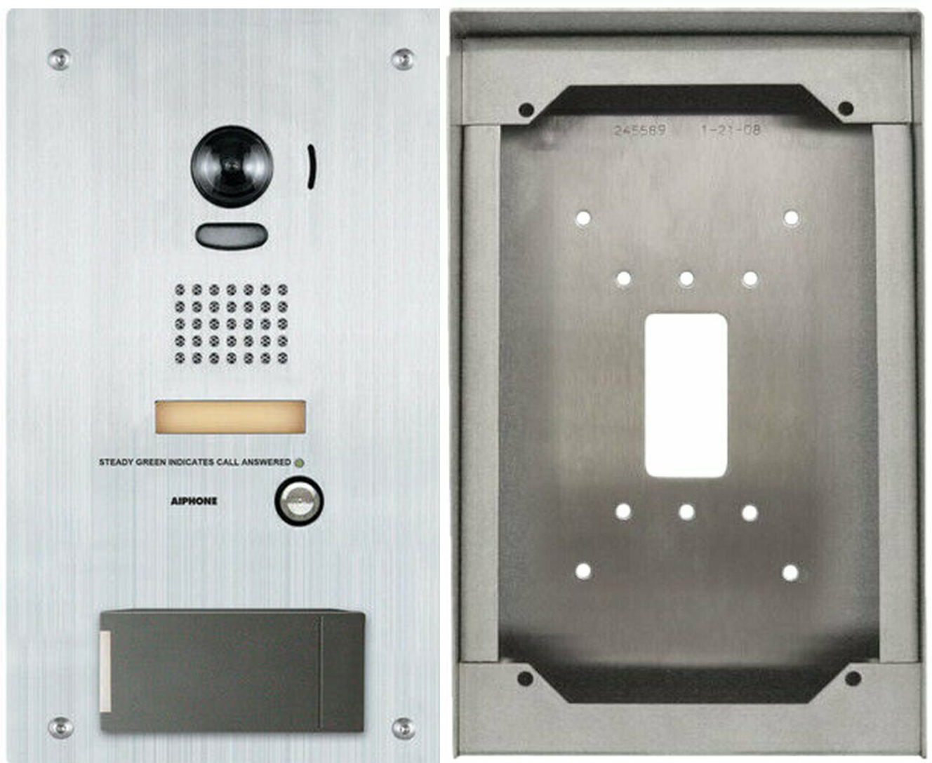 Aiphone IS-DVF-HID-I (With iCLASS reader) & Aiphone SBX-ISDVFP Mounting ...