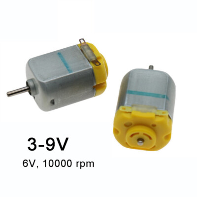 Mini Motor Small Electric DC Motor 3V-9V 10000RPM High Torque Carbon ...