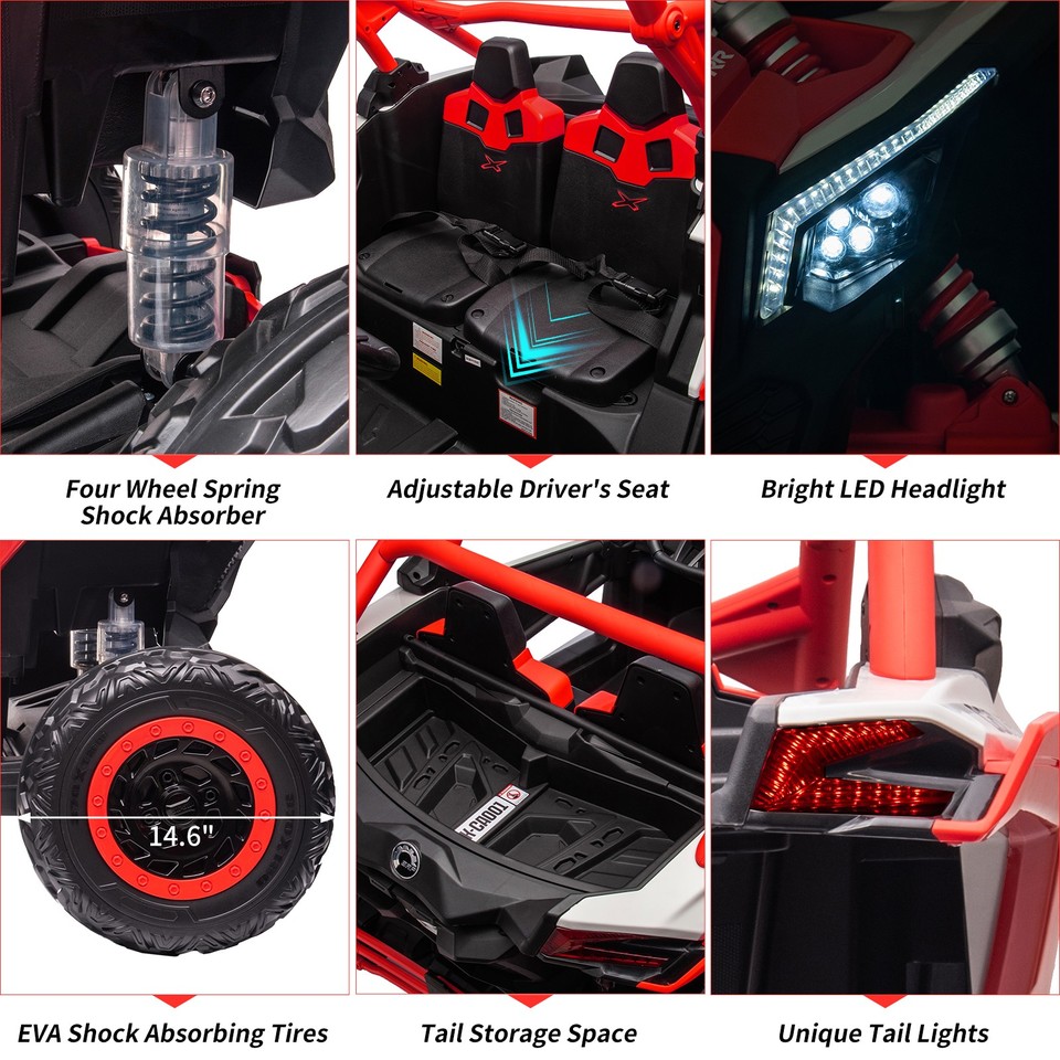 48V 2 Seats Ride On UTV Electric Car Toys for Big Kids With Remote ...