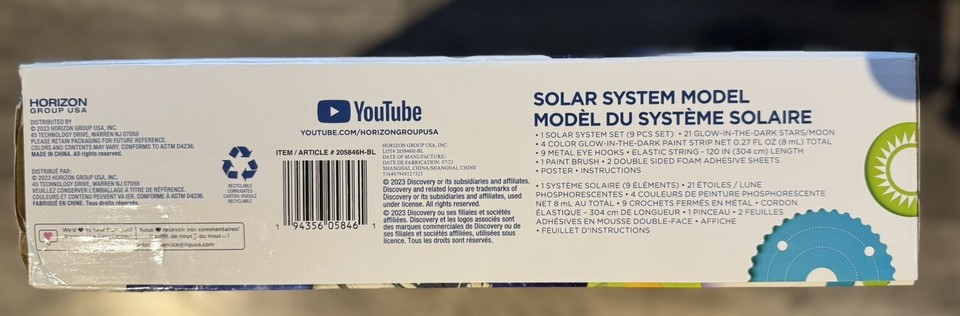 Discovery Solar System Model 30 Piece 3D Model Set Science Kit For Kids ...