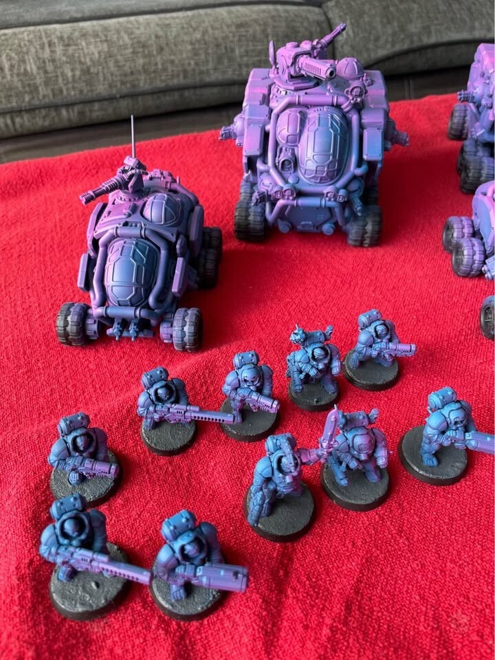 Leagues of Votann Army – Warhammer 40k – Synthwave Base Coated | eBay