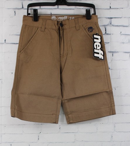 New Neff Boy's Youth Twill Walk Shorts Medium Brown | eBay