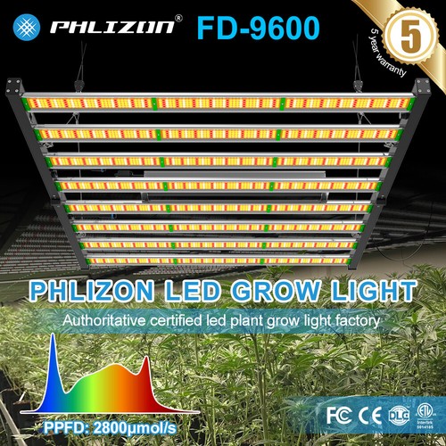 PHLIZON 1000w LED Grow Light w/Samsung 301B Full Spectrum Indoor ...