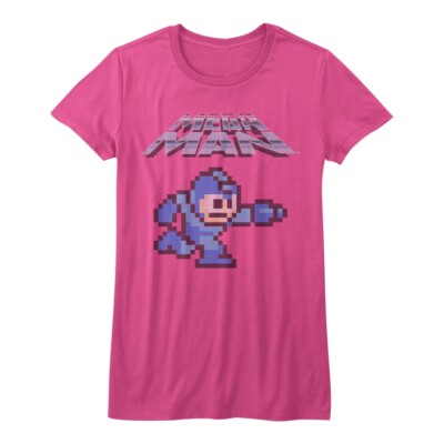 Mega Man Mega Gunner Hot Pink Junior Women's T-Shirt | eBay