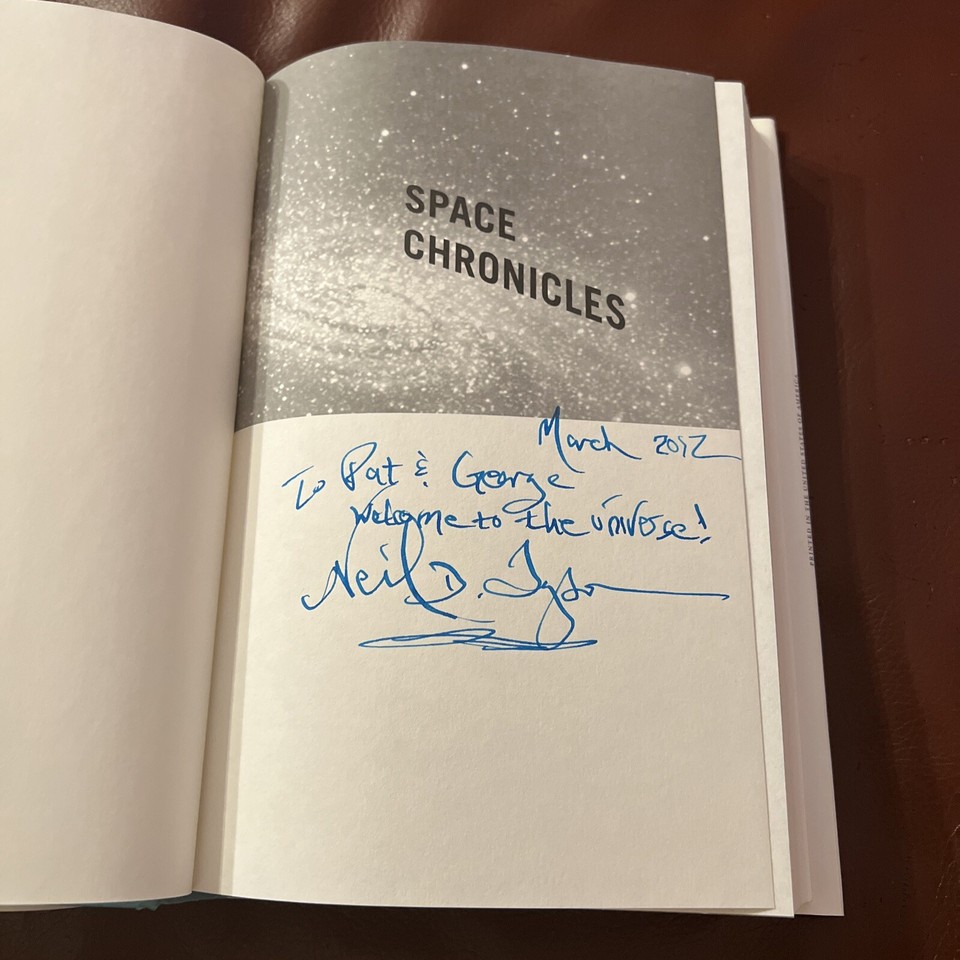 SIGNED Neil DeGrasse Tyson Space Chronicles NASA First Edition Hardcover Book | eBay