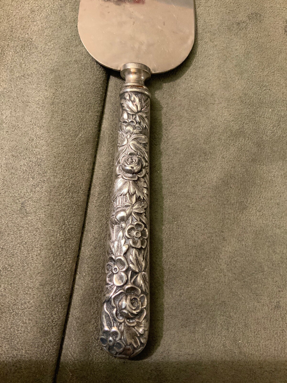 Antique G H F Sterling Silver Handle Cake Server 9-3/4” Very Ornate | eBay